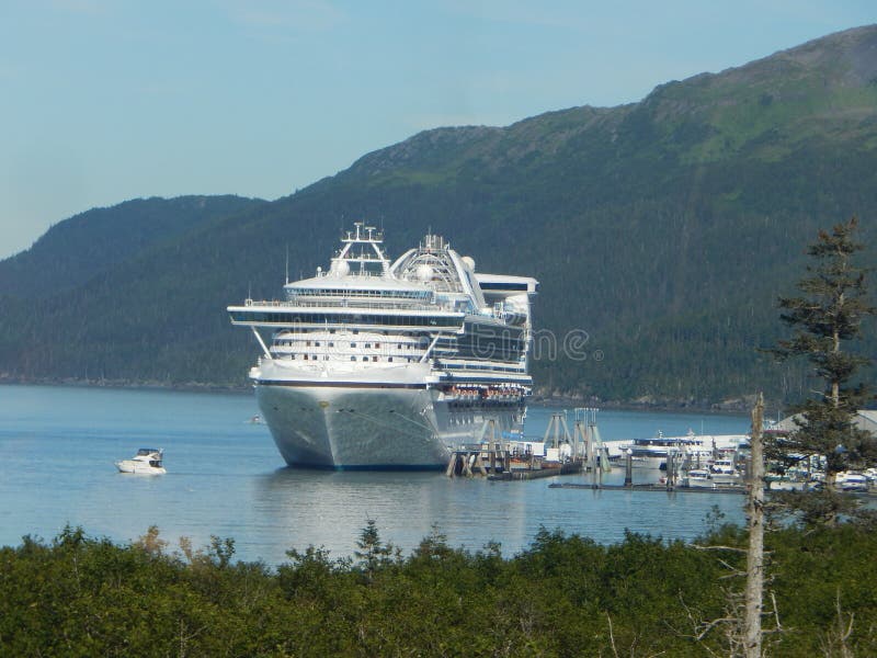 This Cruise Ship Awaits Loading Stock Photo - Image of snowcapped ...