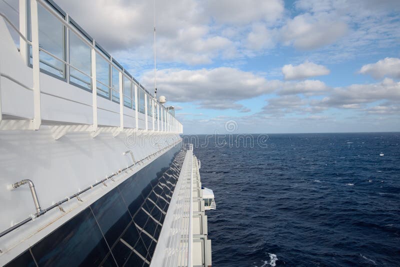 Cruise Ship Board and Sea View Stock Image - Image of adventure ...