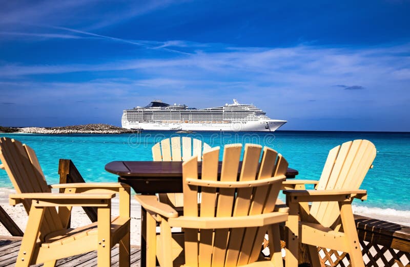 Cruise ship and cafe stock image. Image of ship, journey - 77739299