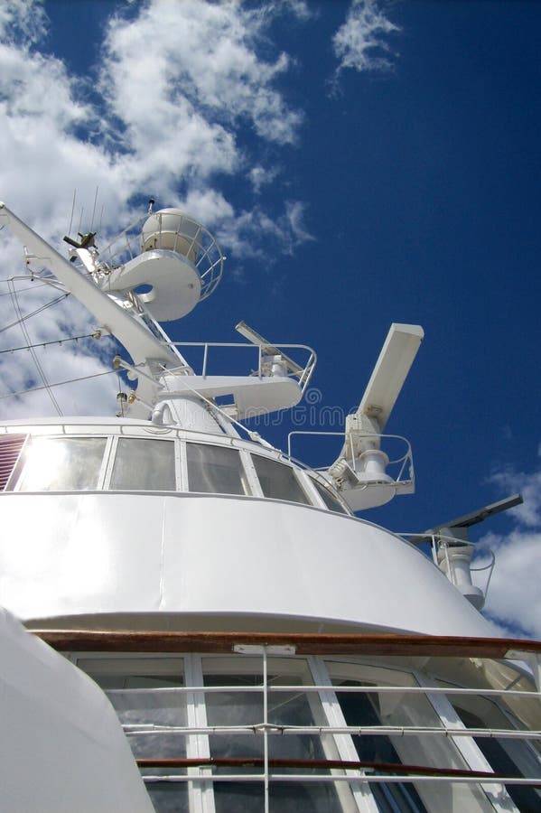 Cruise ship cockpit . stock image. Image of navigation - 11802957