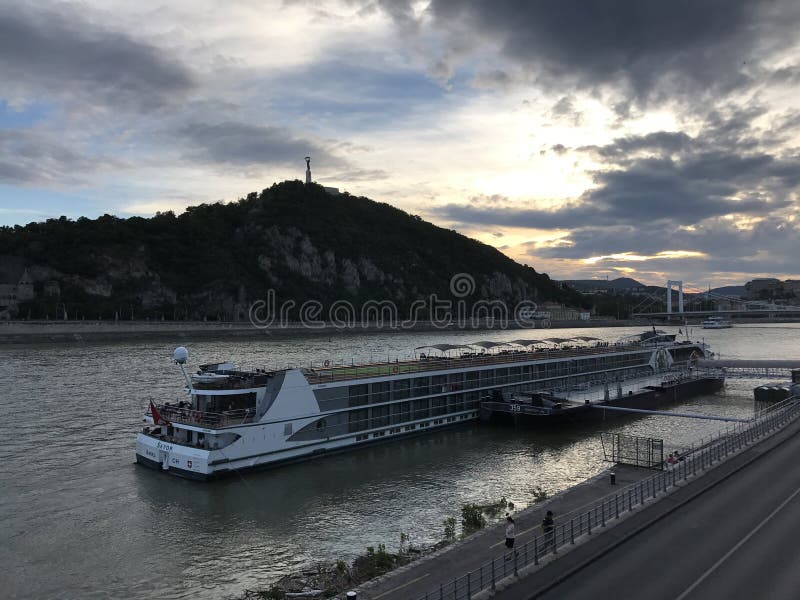 Cruise Ship on the Danube River Editorial Stock Image - Image of ...