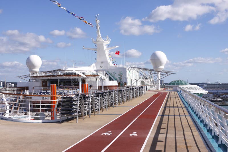 Cruise Ship Running Track stock image. Image of path - 23981525