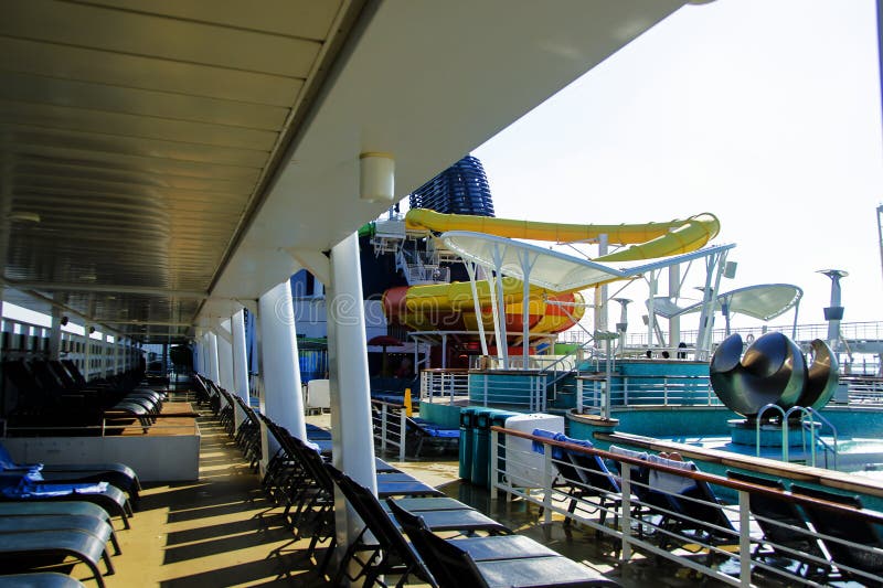 Cruise Ship Deck stock image. Image of paradise, slide - 46528985