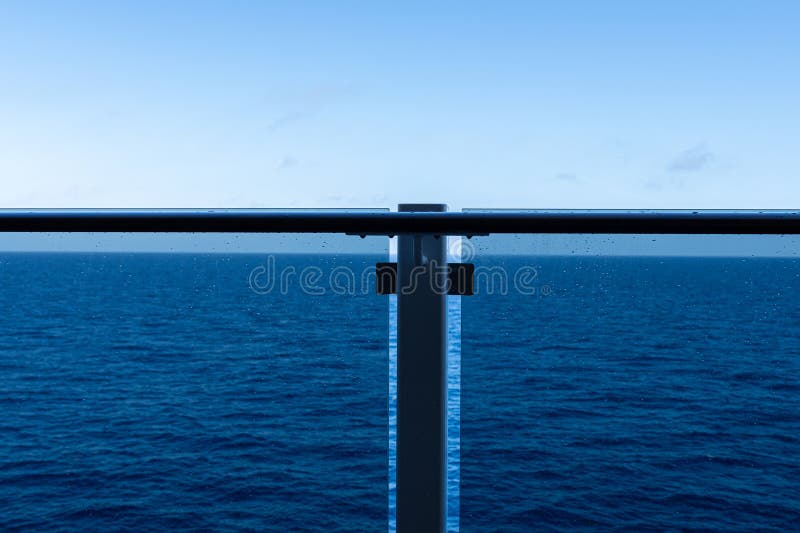 Cruise Ship Deck Railing at Sea Stock Photo - Image of deck, boat ...