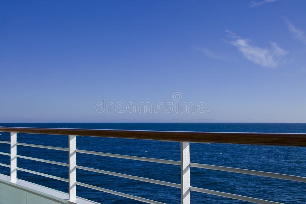 Cruise Ship Deck Railing View Stock Photo - Image of travel, view: 3089888
