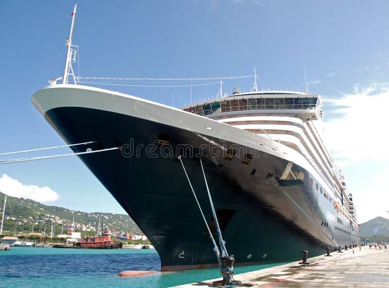 Cruise ship in dock stock image. Image of harbor, ocean - 12346183