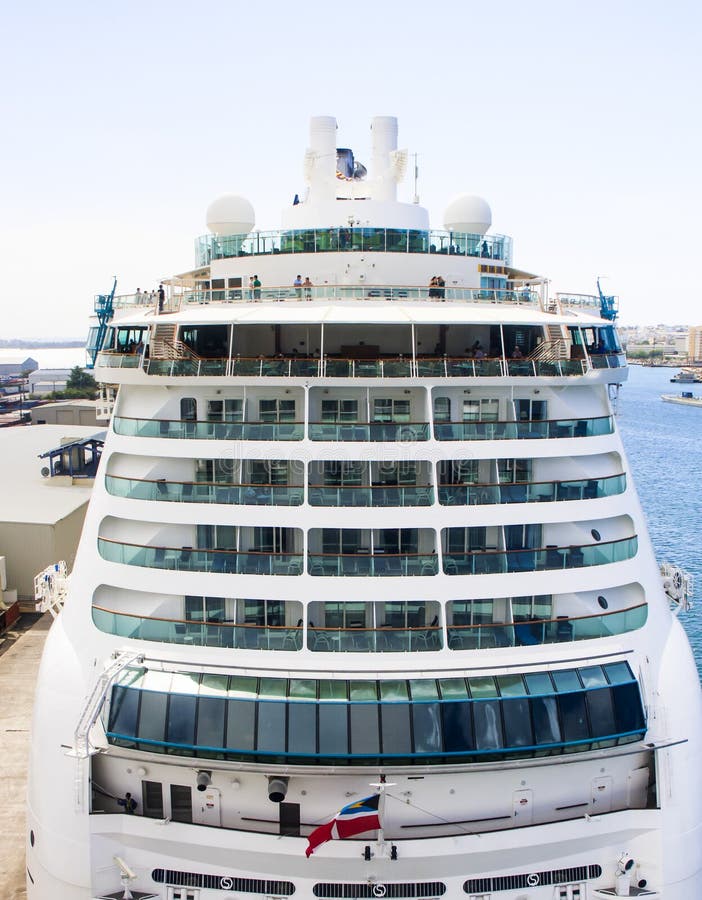 Cruise Ship at Dock from Front Stock Photo - Image of holiday, paradise ...