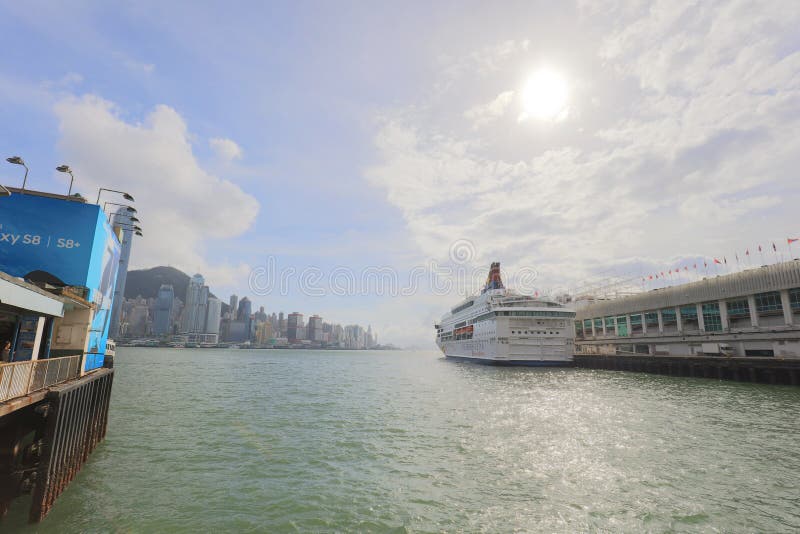 The Cruise Ship Docked at Ocean Terminal Editorial Stock Image - Image ...