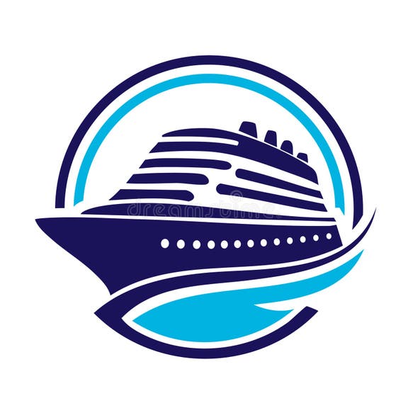 Cruise Ship Emblem Illustration Stock Vector - Illustration of vacation ...