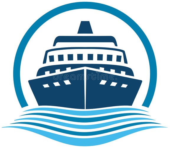 Cruise Ship Emblem Illustration Stock Vector - Illustration of white ...