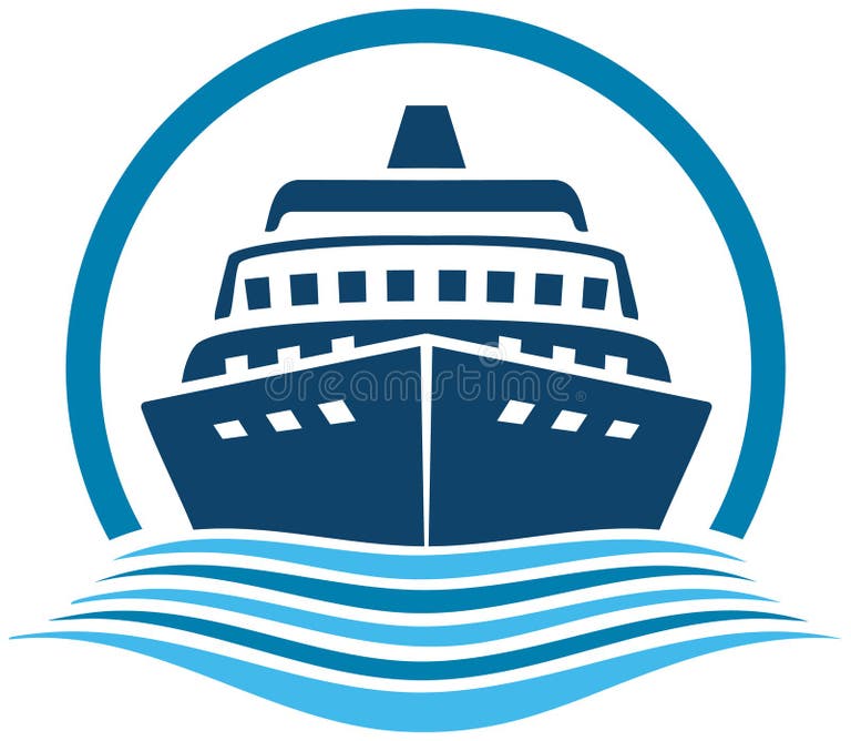 Cruise Ship Emblem Illustration Stock Vector - Illustration of white ...