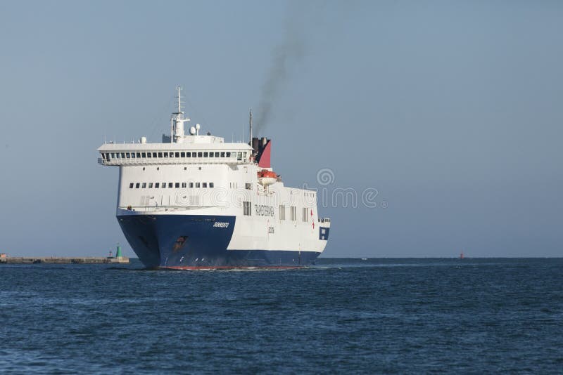 Cruise Ship Entering the Port of Valencia Editorial Photography - Image ...
