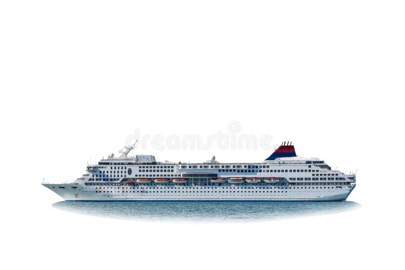 Cruise Ship Side Ship View, Ferry Sailing in the Blue Sea Stock Photo ...