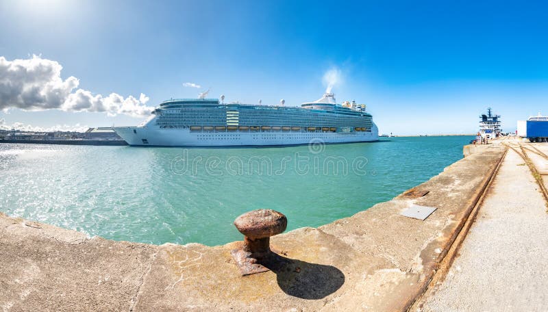 Cruise Ship Getting Ready To Leave the Harbour Stock Image - Image of ...