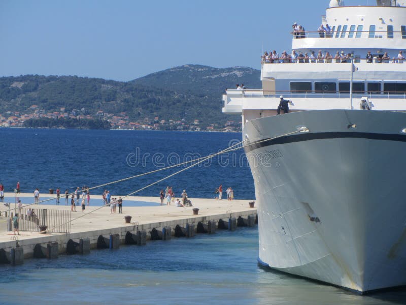 Cruise Ship in the Harbour of Zadar Editorial Image - Image of port ...