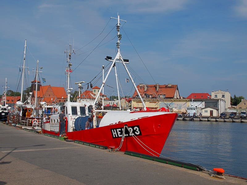 Cruise ship in Hel port. editorial stock image. Image of fishing - 89912974
