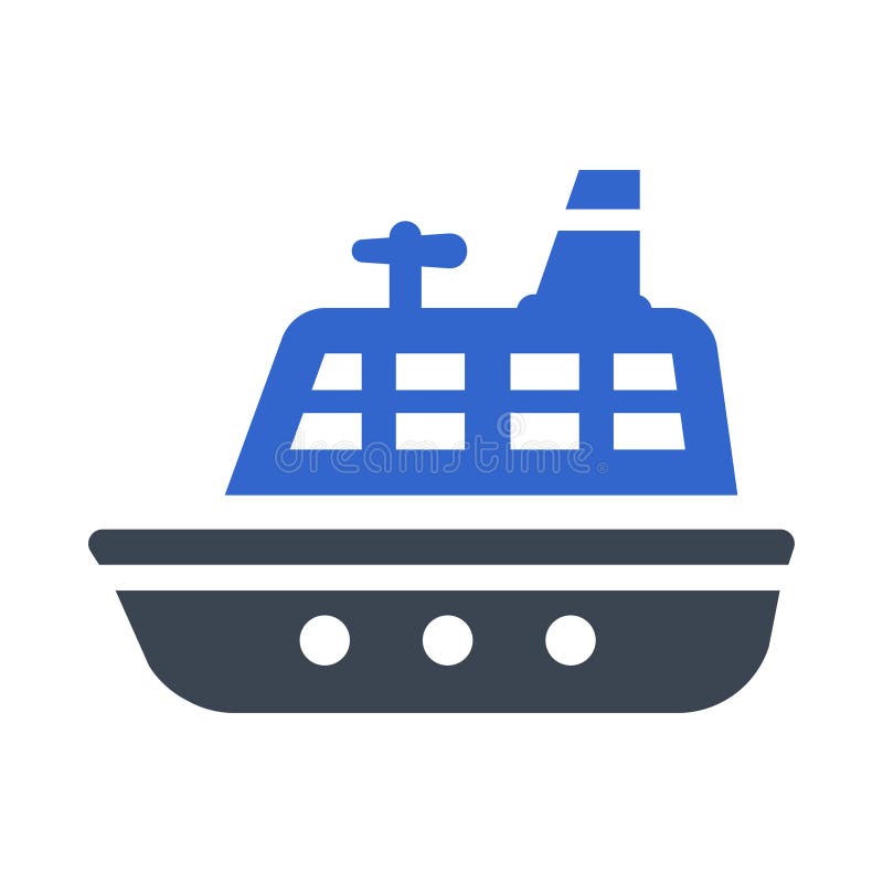 Cruise ship icon stock vector. Illustration of transport - 273799717