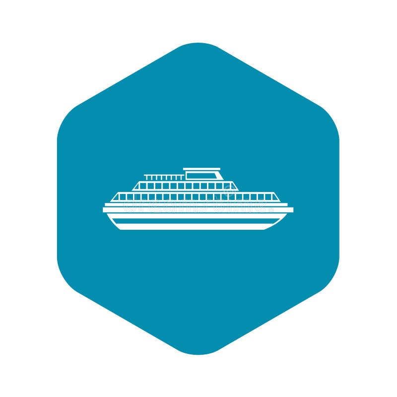 Cruise Ship Icon, Simple Style Stock Vector - Illustration of design ...