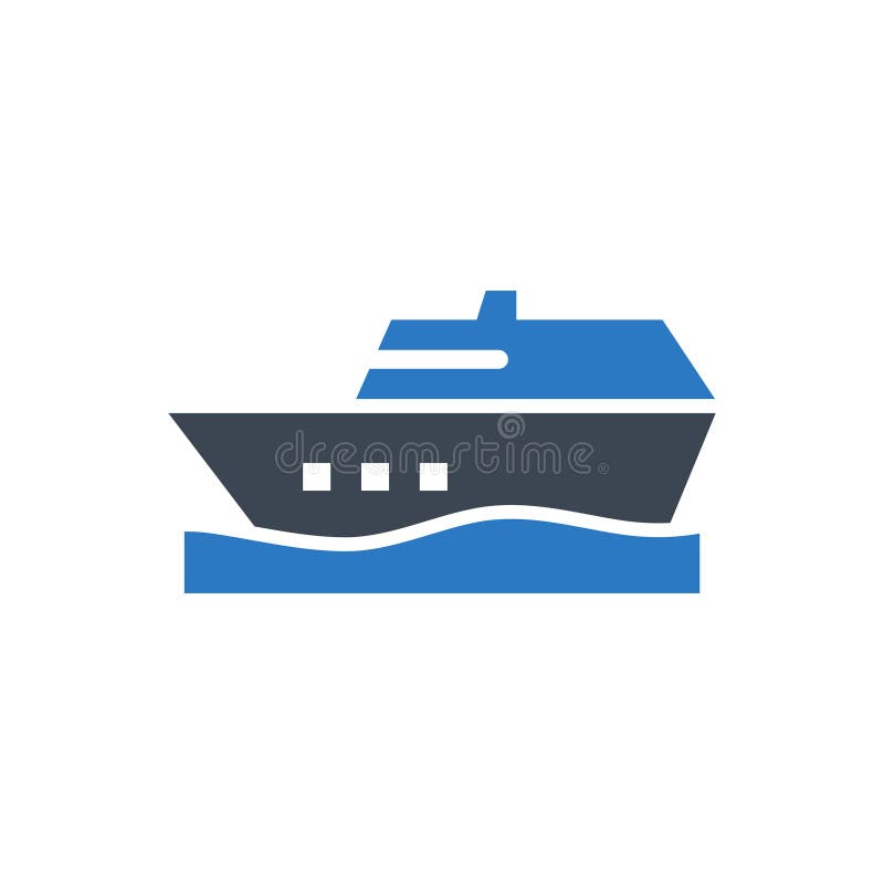 Cruise Ship Icon. Simple Vector Graphics Stock Vector - Illustration of ...