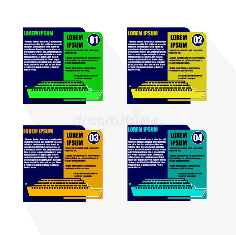 Cruise Ship Infographic Template Stock Vector - Illustration of ...