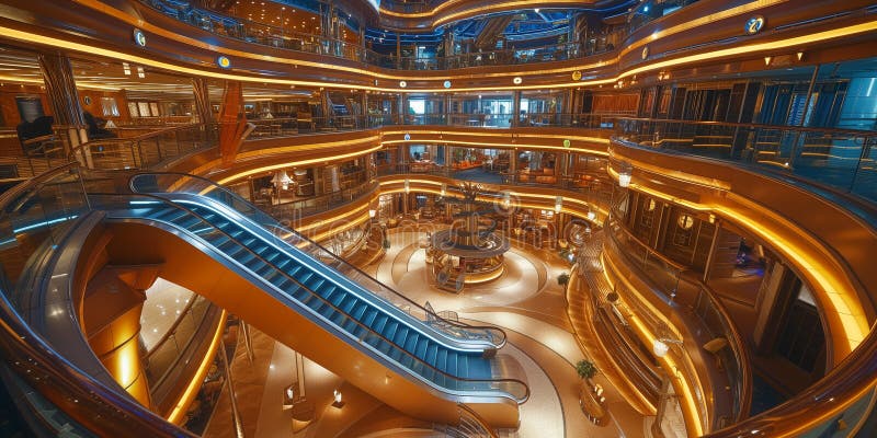 Cruise ship interior stock illustration. Illustration of design - 306381043