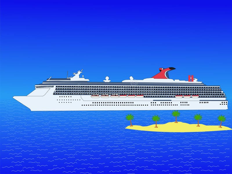 Cruise Ship stock vector. Illustration of ocean, ship - 18665876