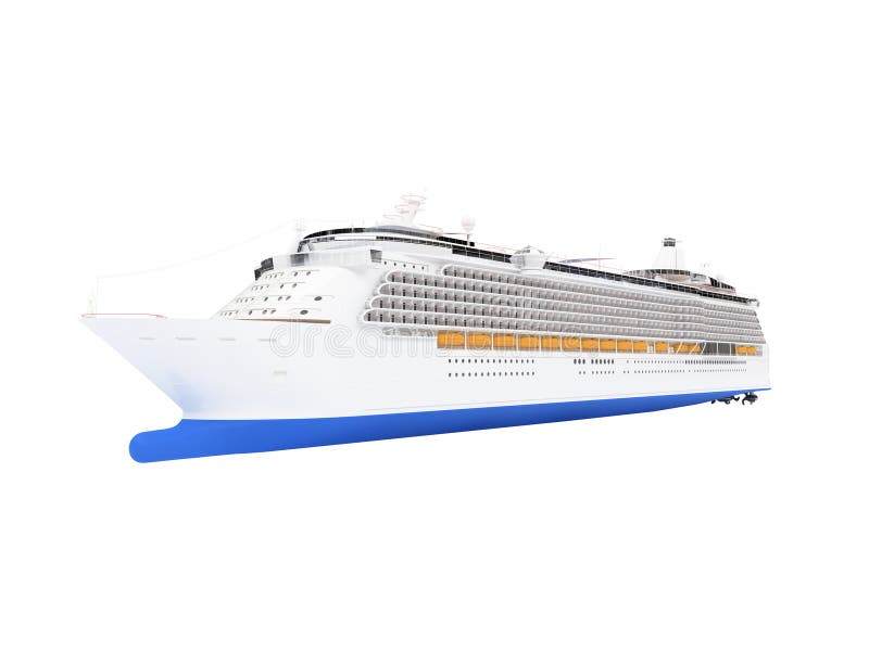 Cruise Ship Isolated Front View Stock Illustration - Illustration of ...