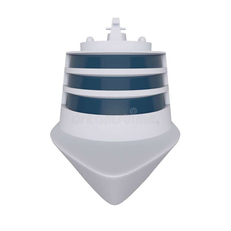 Cruise Ship. Front View. 3d Rendering Stock Illustration - Illustration ...