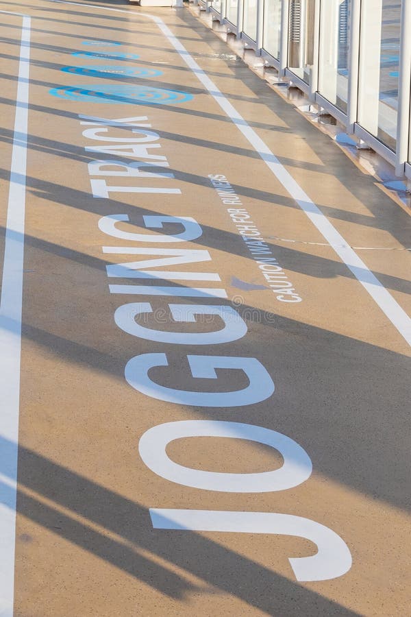 Jogging Track on Cruise Ship Stock Image - Image of cruising, moving ...