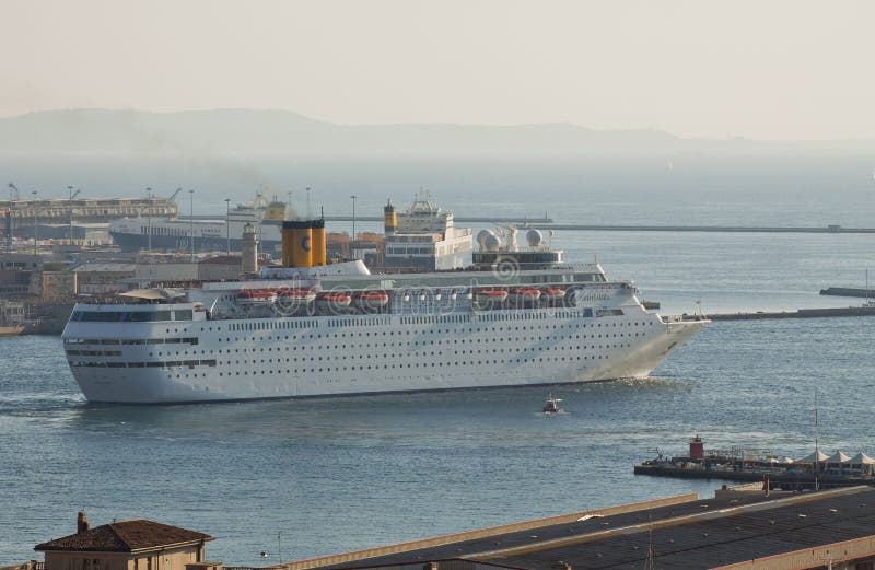 Cruise Ship Living from Trieste Harbor, Italy Editorial Image - Image ...