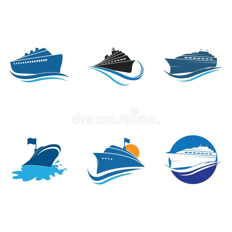 Cruise Ship Logo Template Vector Icon Stock Illustration - Illustration ...
