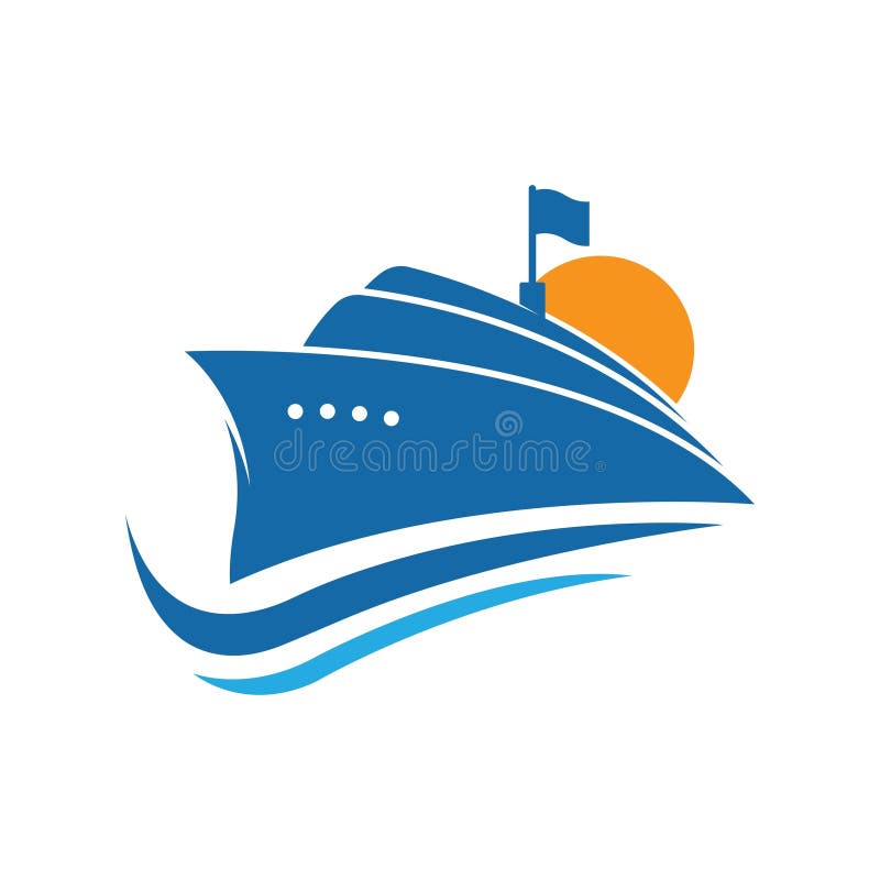Cruise Ship Logo Template Vector Icon Stock Illustration - Illustration ...