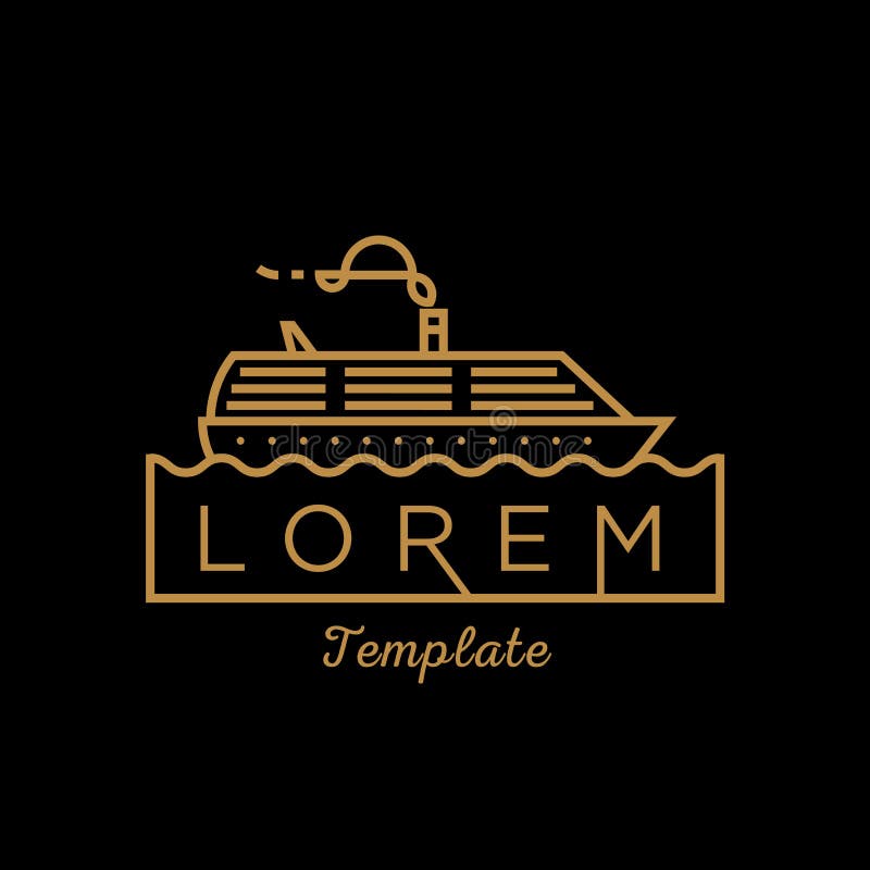 Cruise Ship Minimal Sign Vector Design Stock Vector - Illustration of ...