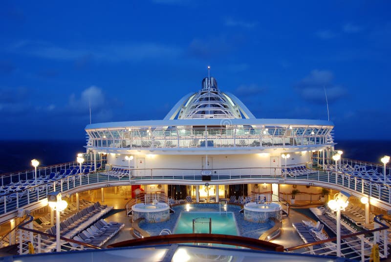 Cruise ship at night stock image. Image of night, boat - 23404953