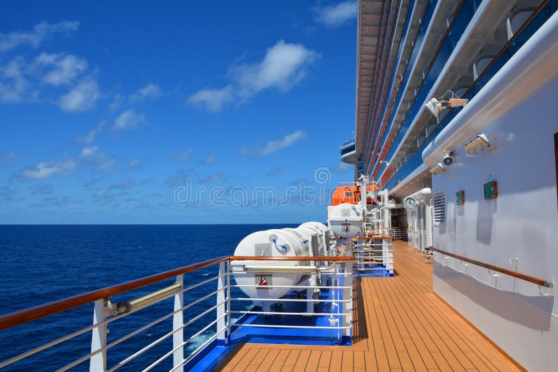 Cruise Ship Open Deck Sea View Stock Image - Image of adventure ...