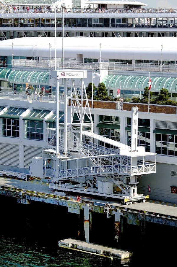 Cruise Ship Passenger Loading Ramps in Canada Place Editorial Photo ...