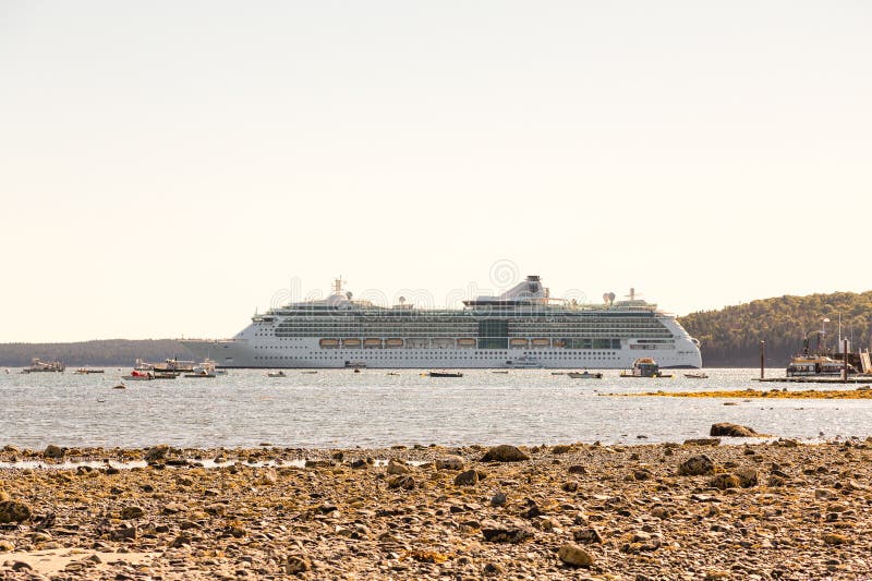 Cruise Ship Past Rocky Beach Stock Photos - Free & Royalty-Free Stock ...