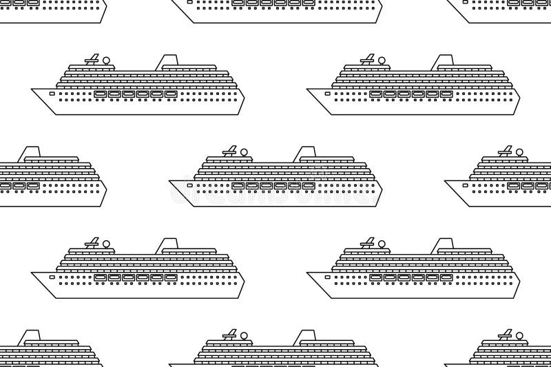 Cruise ship pattern stock vector. Illustration of journey - 356809576