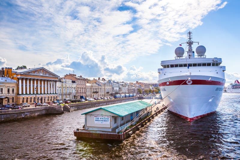 Cruise Ship at the Pier in St. Petersburg Editorial Image - Image of ...