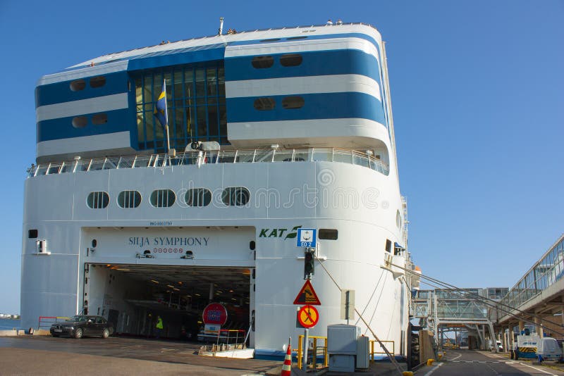 Cruise Ship in the Port of Helsinki Editorial Stock Image - Image of ...