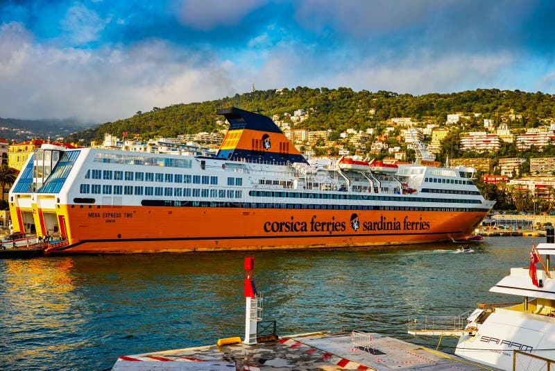Nice - Cruise Ship in Port De Nice Editorial Stock Photo - Image of ...
