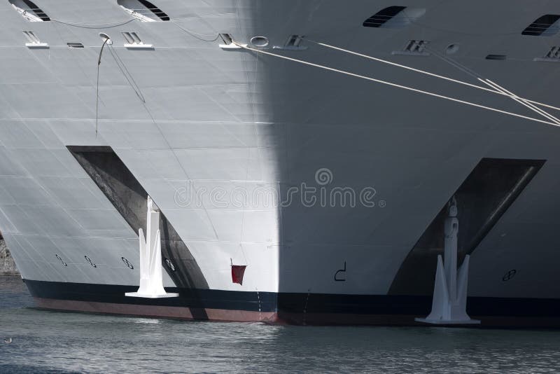Cruise Ship Prow Bow Detail Stock Image - Image of caribbean, ship ...