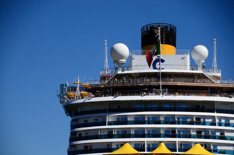 Cruise ship rear detail stock image. Image of foreign - 56803483