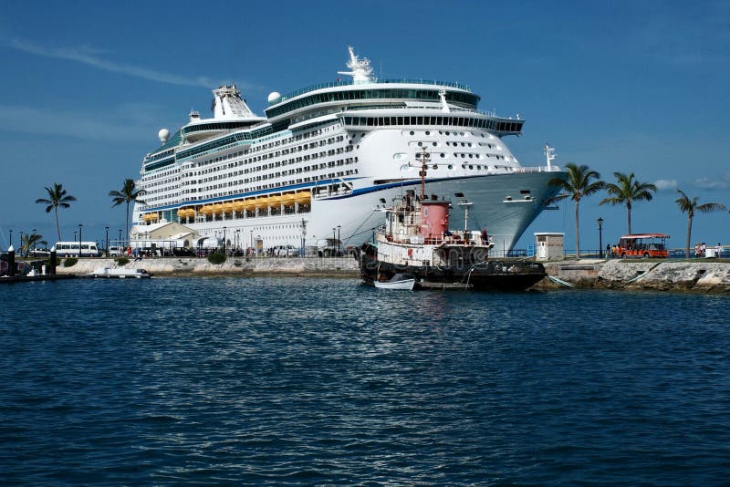 A Cruise Ship at the Royal Naval Dockyard in Bermuda Stock Photo ...