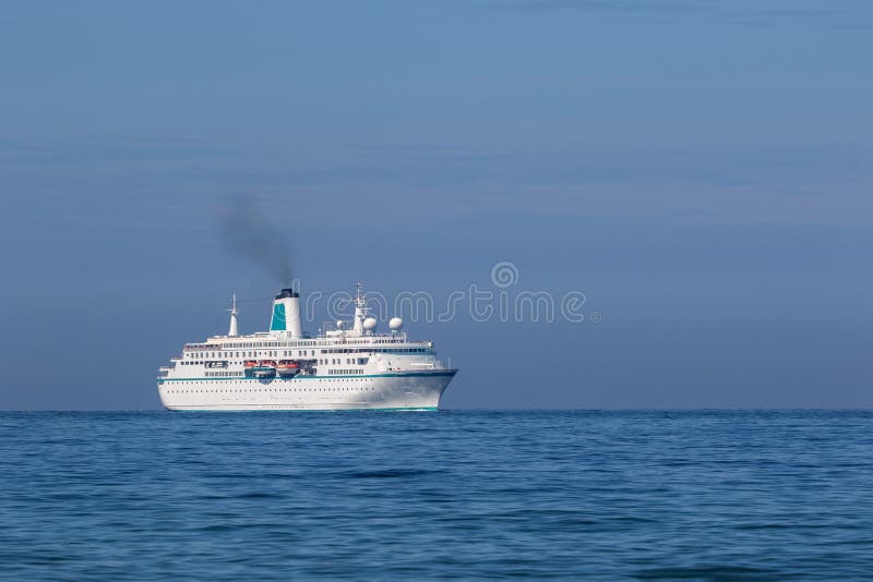 Cruise Ship Running in Harbour Stock Photo - Image of season, outdoors ...