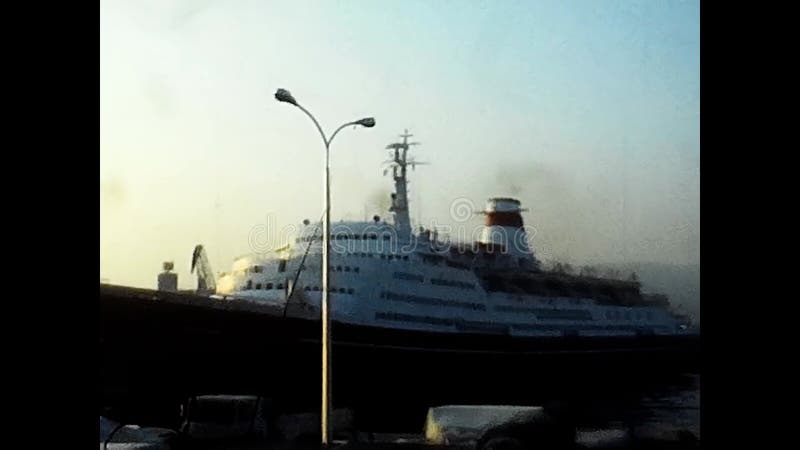 Cruise ship from the 70s stock video. Video of skyscrapers - 242902659