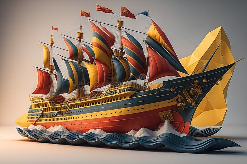 Cruise Ship in the Sea. Ai Generative Stock Illustration - Illustration ...