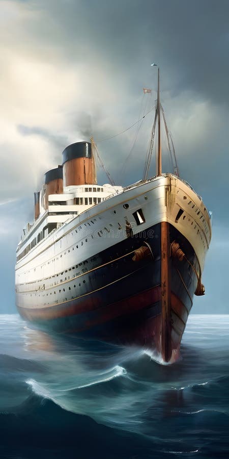 Cruise Ship in the Sea. 3d Rendering. Computer Digital Drawing Stock ...