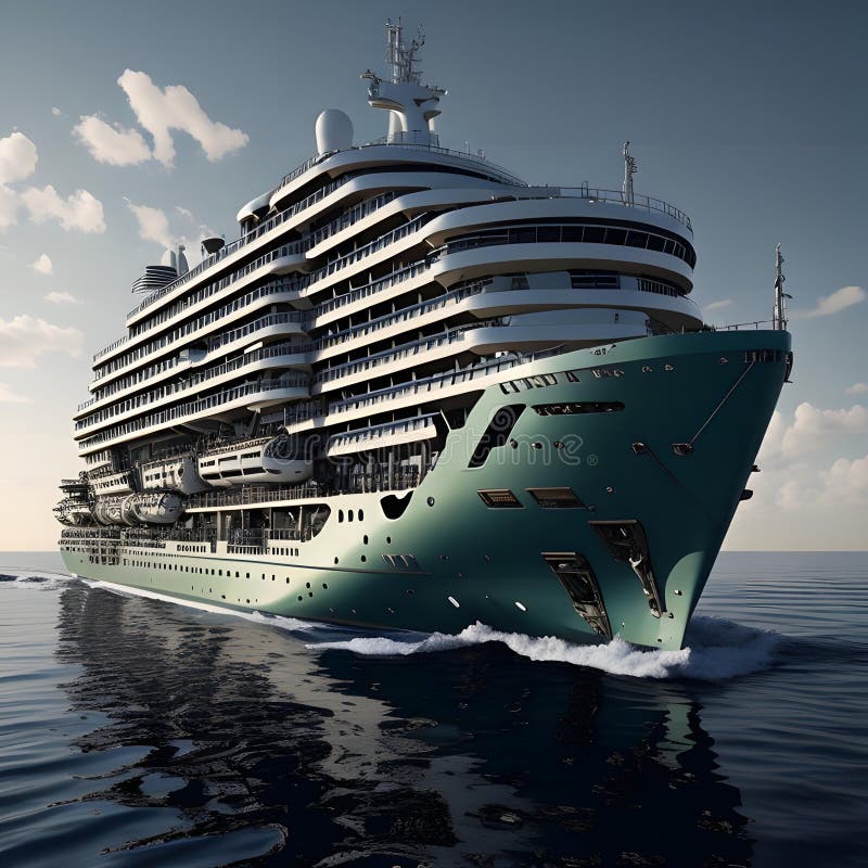 Cruise Ship in the Sea. Generative Ai Stock Illustration - Illustration ...