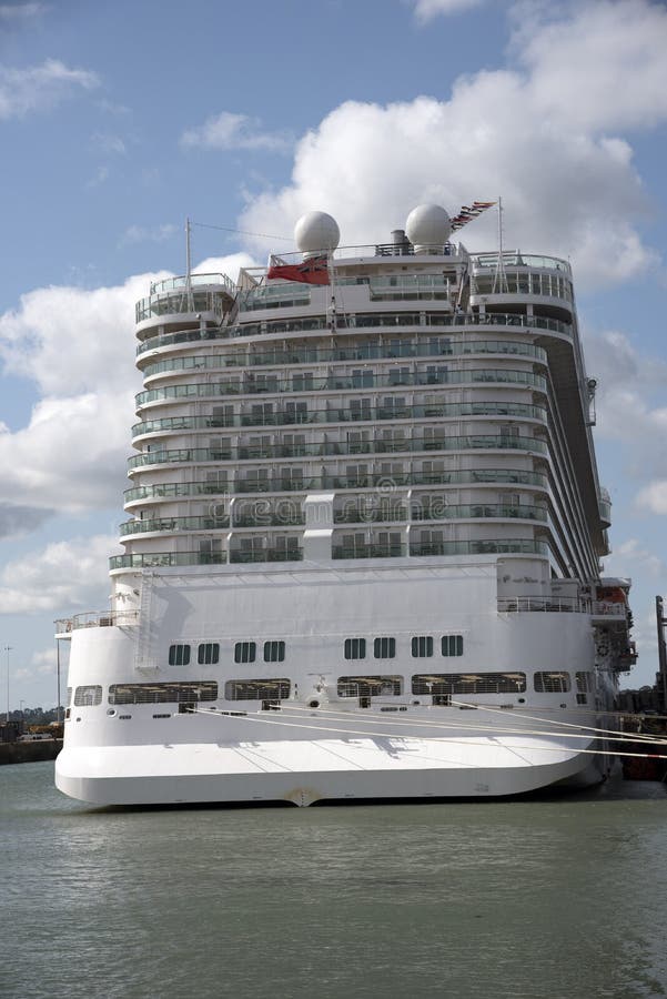 Cruise Ship Seen from the Stern Stock Image - Image of upright, liner ...